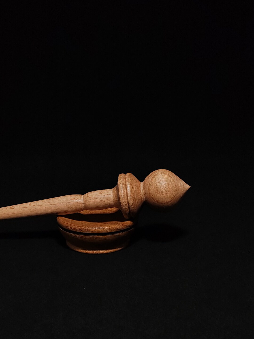 Support Spindle Set: Beech Shaft and Oak Whorl (24.5 Cm / 9.65 Inches, 20 G / 0.71 Oz) With ...