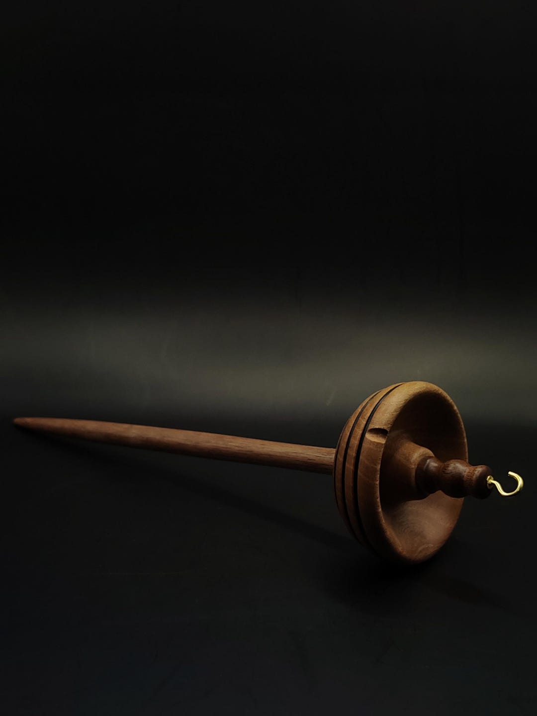 Drop Spindle for Yarn Spinning – Solid Walnut | 27 cm (55 g ...
