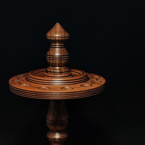 Walnut Wood Spindle Display Stand for Drop and Support Spindles holds ...