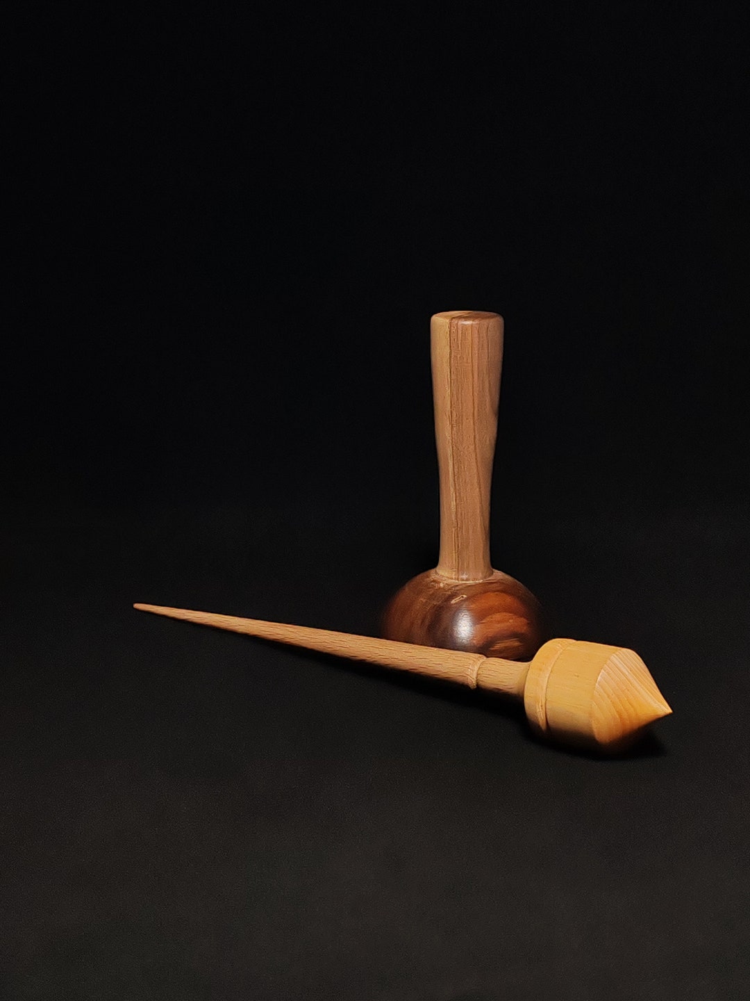 Support Spindle Set: Beechwood Shaft and Larch Whorl 24.5 Cm / 25 G ...