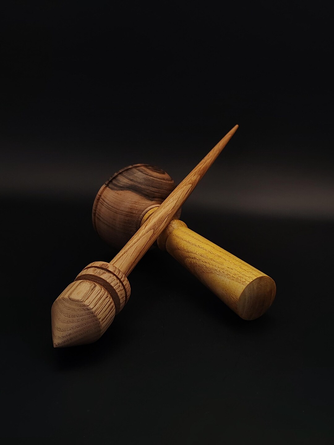 Support Spindle Set: Oak (26 Cm / 10.24 Inches, 23 G / 0.81 Oz) With ...