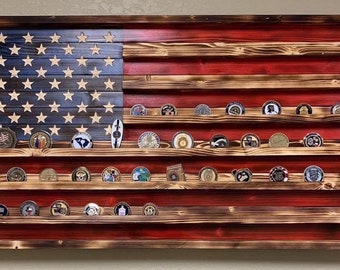 Wooden Challenge Coin Flag - Etsy