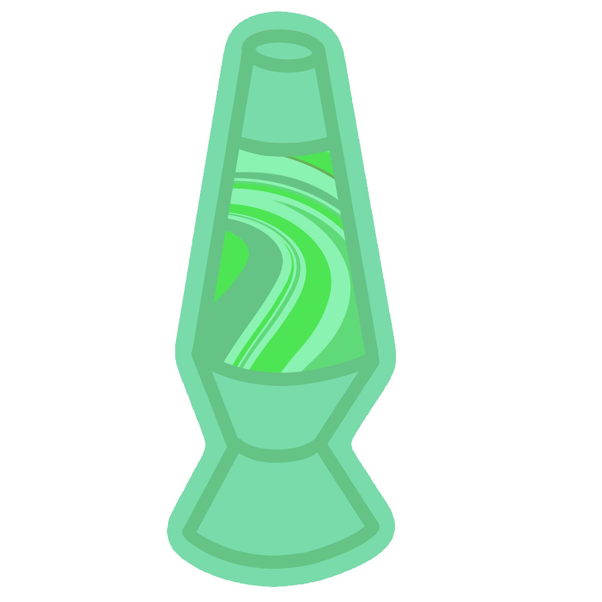 Groovy Shades of Green Lava Lamp Seventies Aesthetic Weatherproof and ...