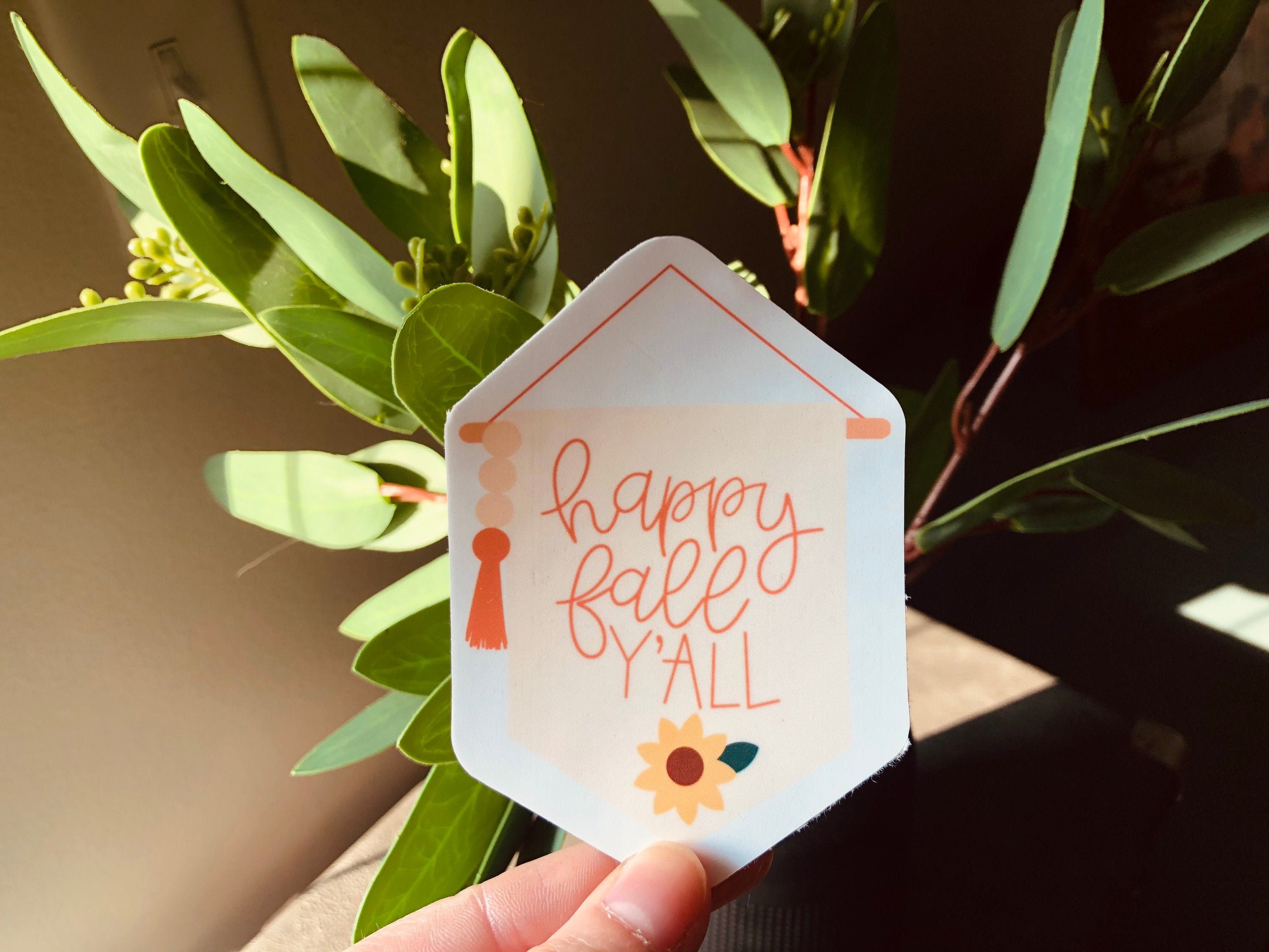 Happy Fall Y'all Pendant With Tassel and Sunflower Aesthetic ...