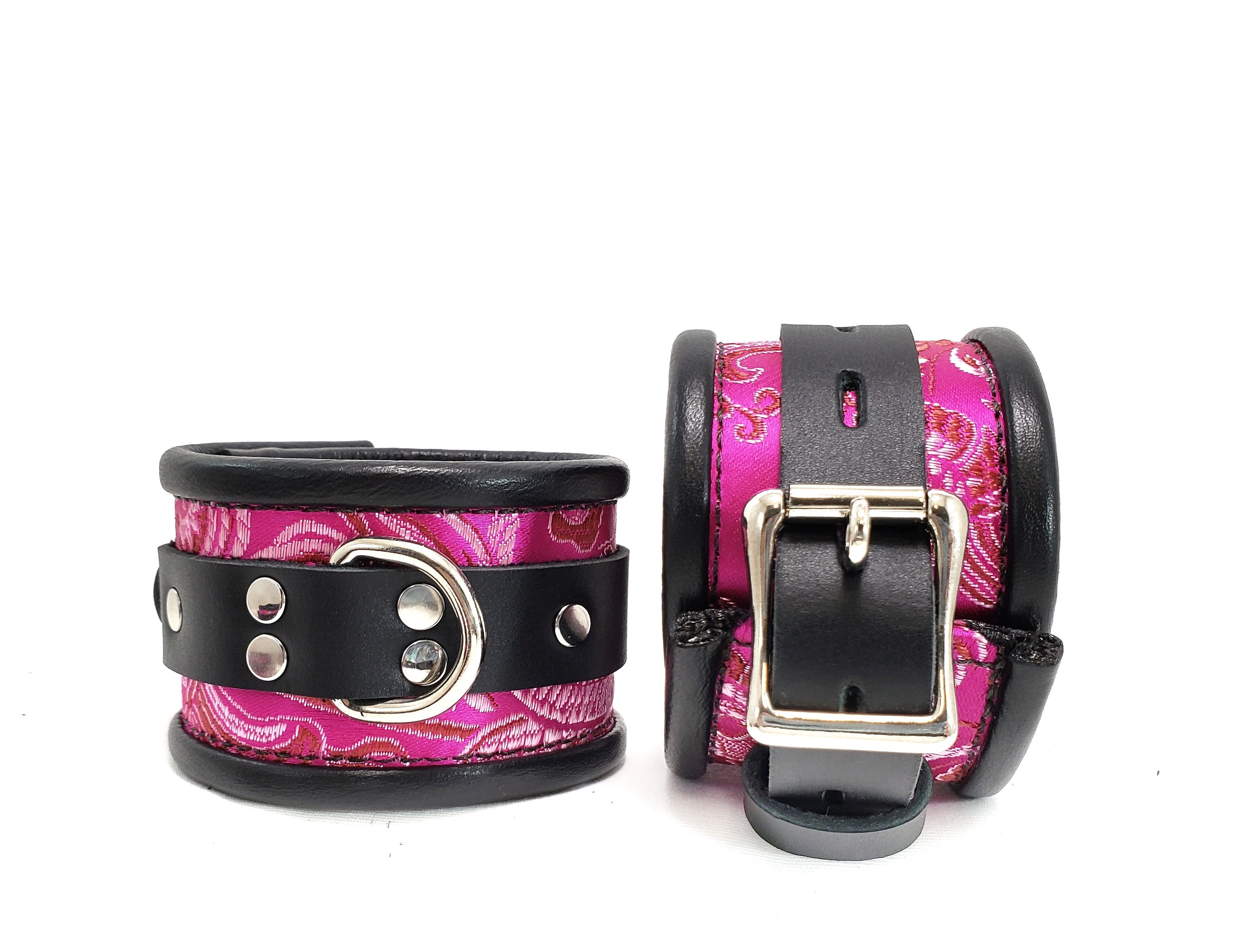 Submissive Collar & Cuff Set Lockable BDSM Leather Bondage | Etsy