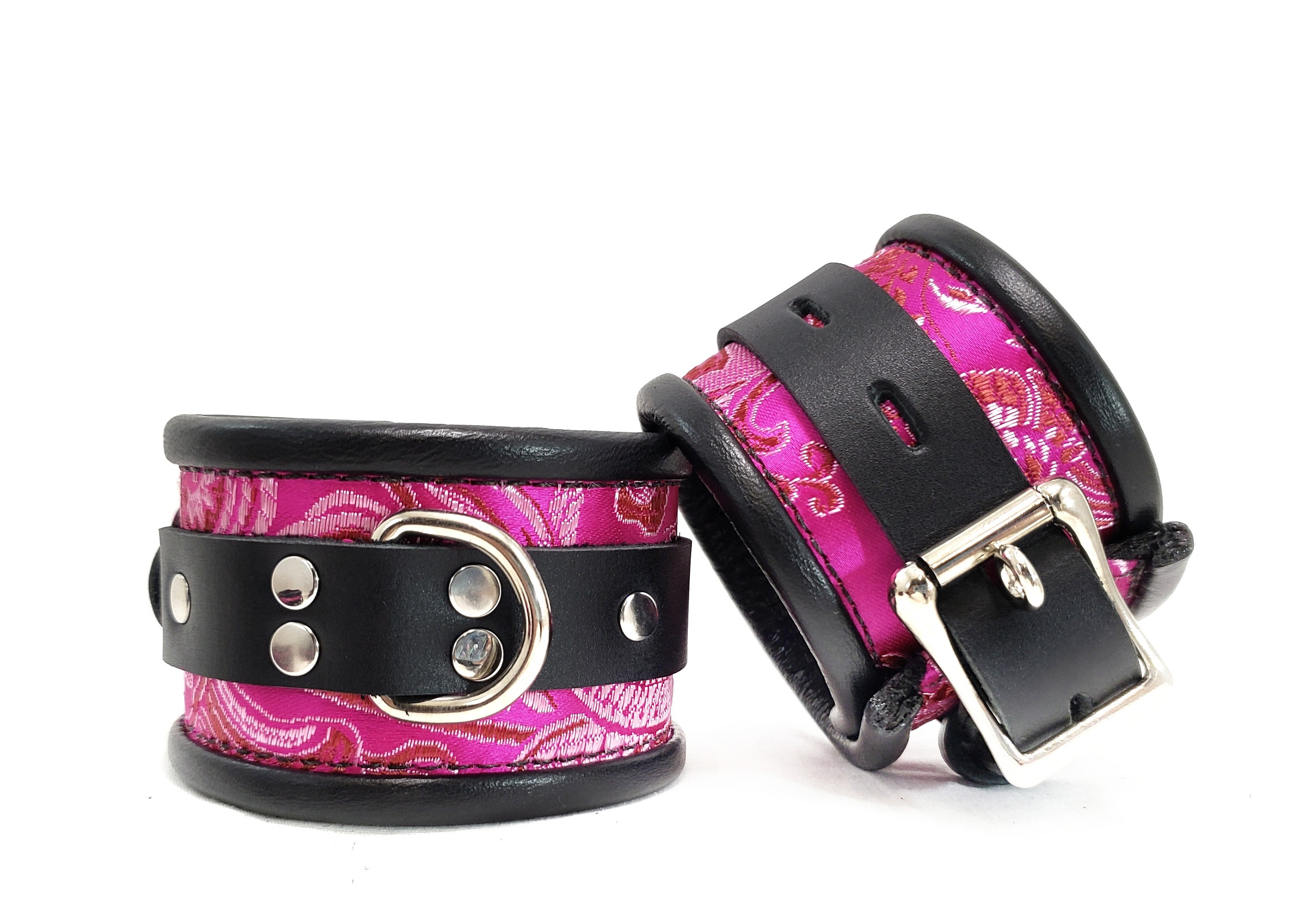 Submissive Collar & Cuff Set Lockable BDSM Leather Bondage | Etsy