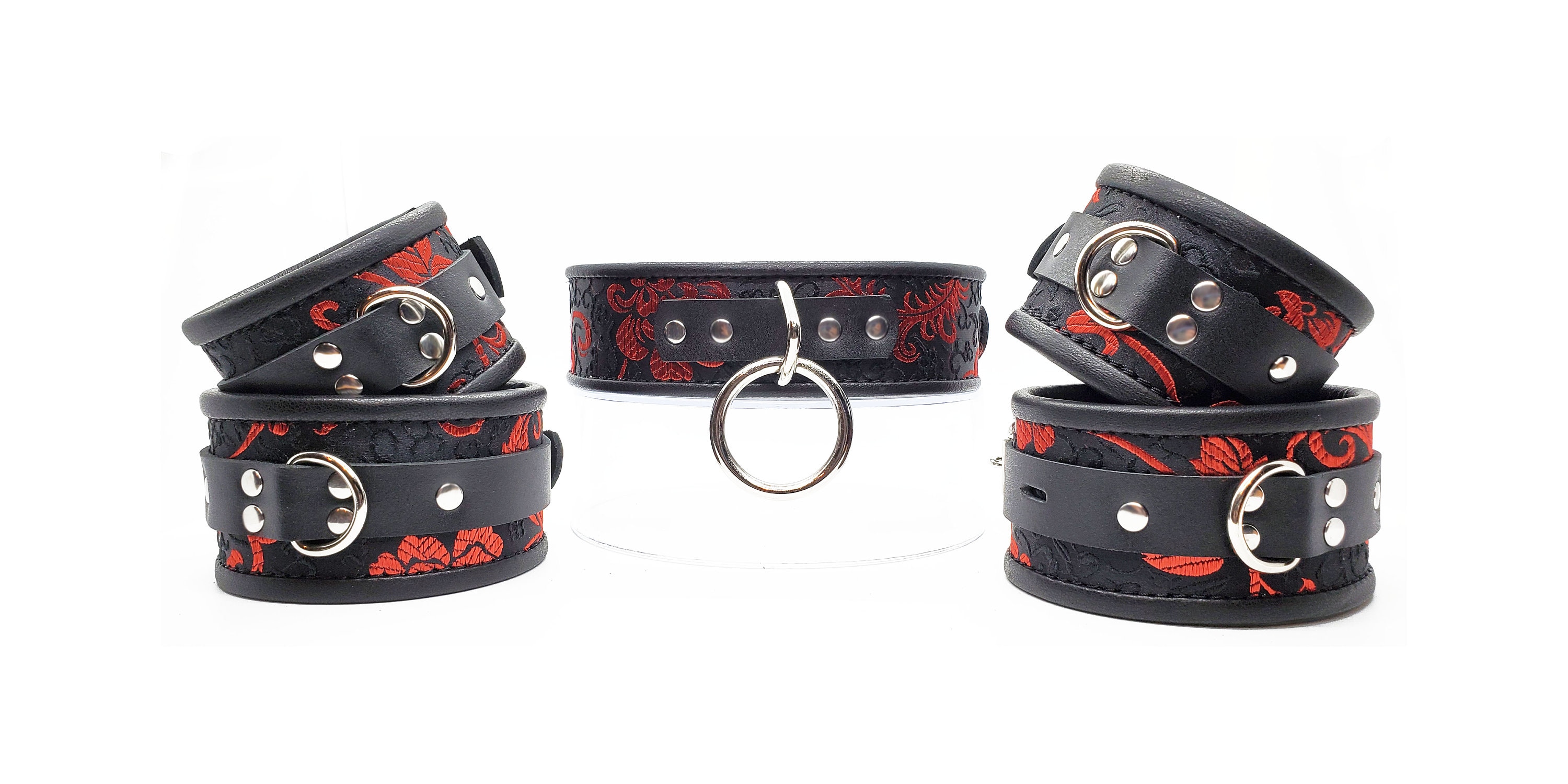 Big Restraint Set Wrists Ankles Collar Blindfold Thighs BDSM | Etsy