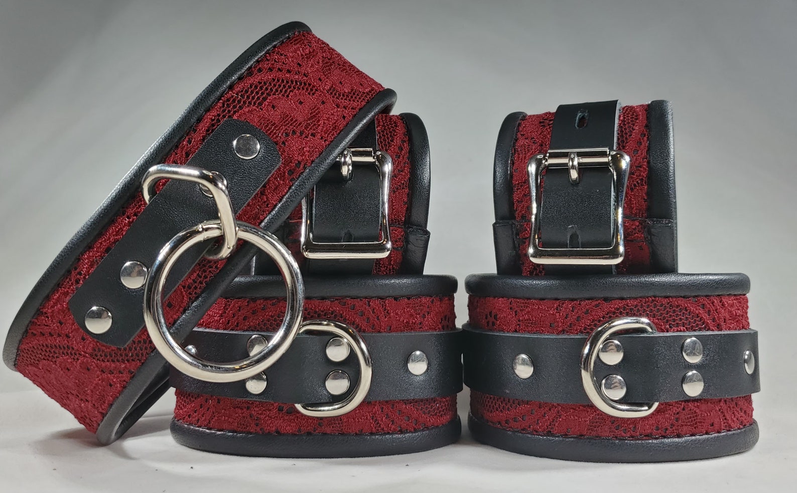 Submissive Collar & Cuff Set Lockable BDSM Leather Bondage | Etsy