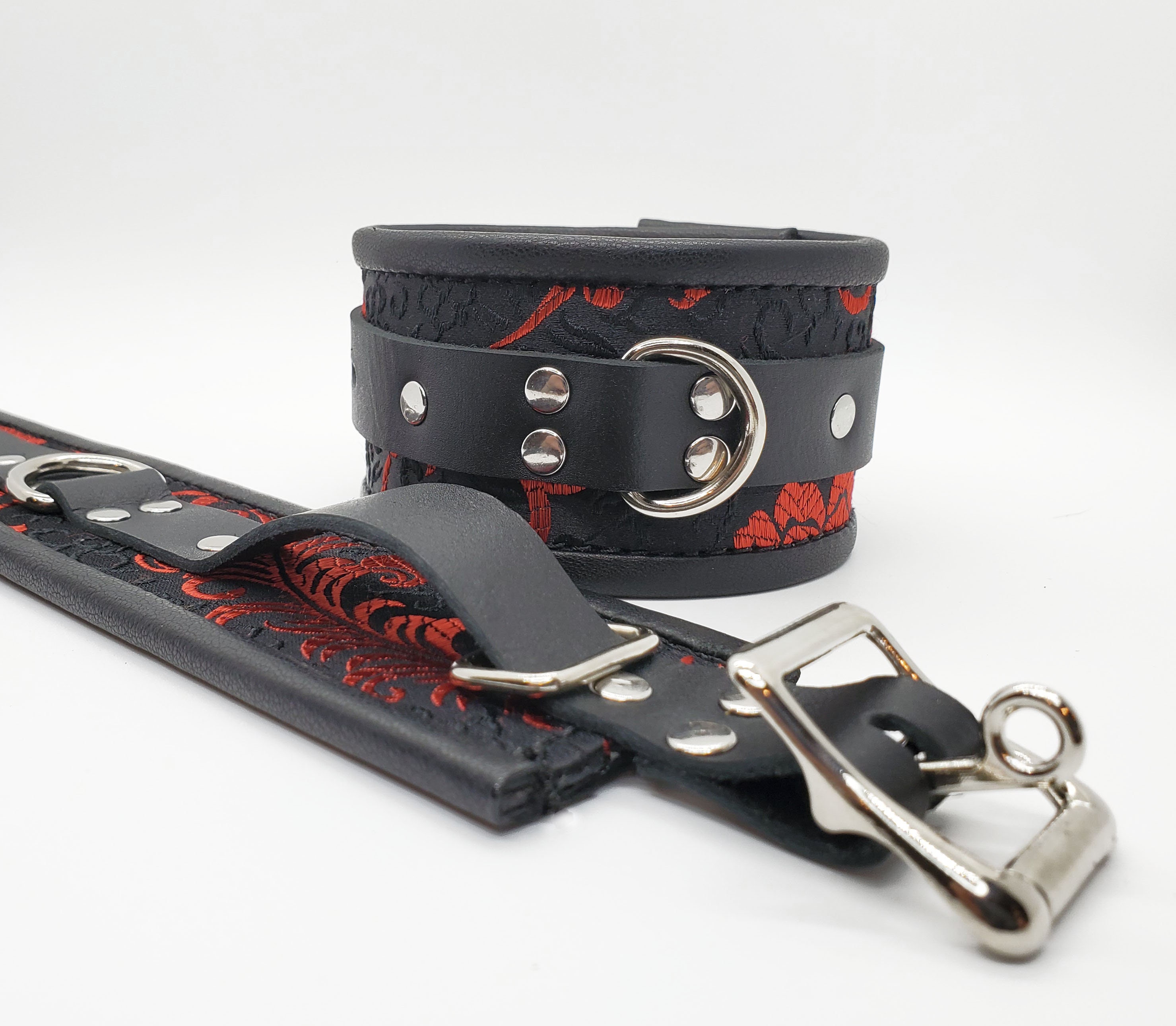 Wrist & Ankle Cuff Set Lockable BDSM Leather Bondage | Etsy