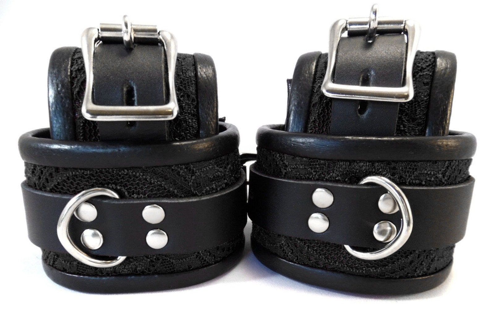 Wrist & Ankle Cuffs Lockable BDSM Leather Bondage Restraint - Etsy