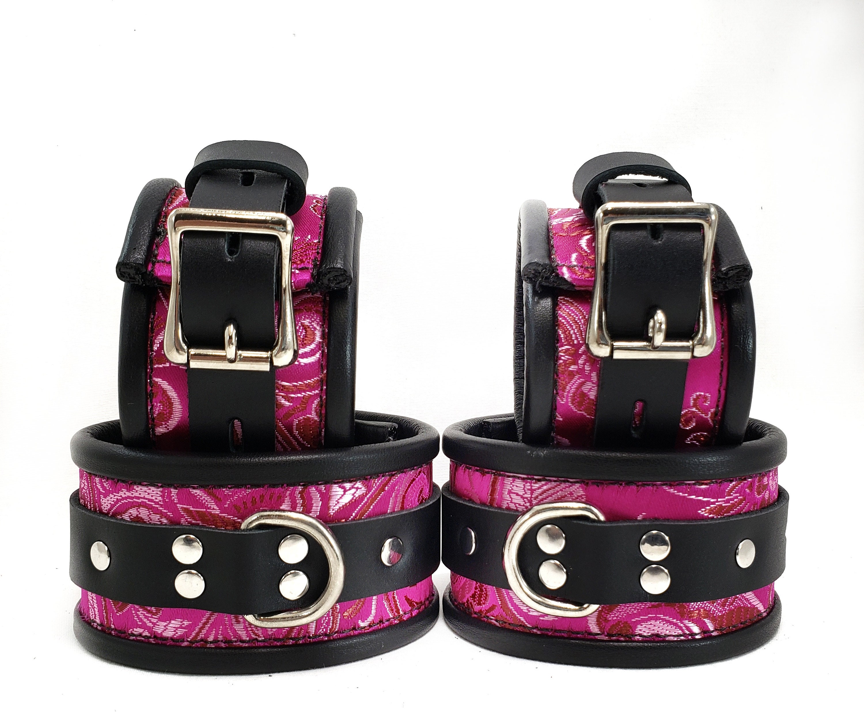 Submissive Collar & Cuff Set Lockable BDSM Leather Bondage | Etsy