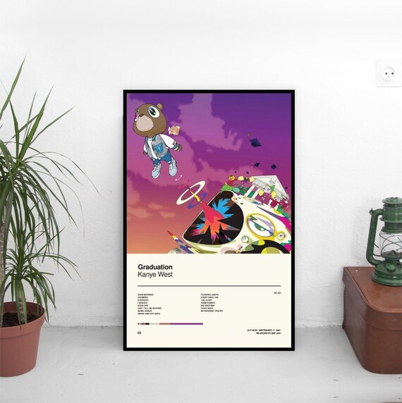 Kanye West / Graduation / Music Art Poster Print / Wall Art / | Etsy