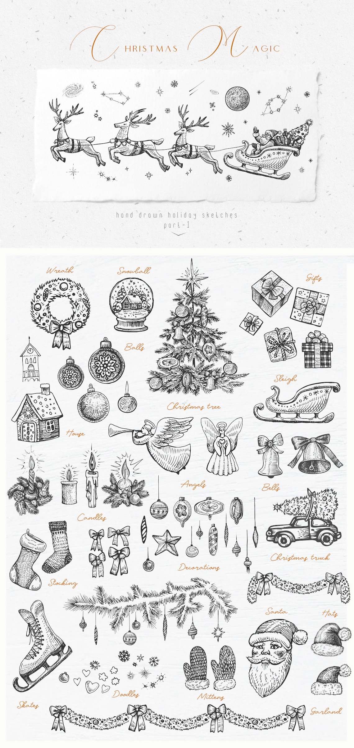 Christmas Png Bundle With Vector Digital Images Christmas - Etsy