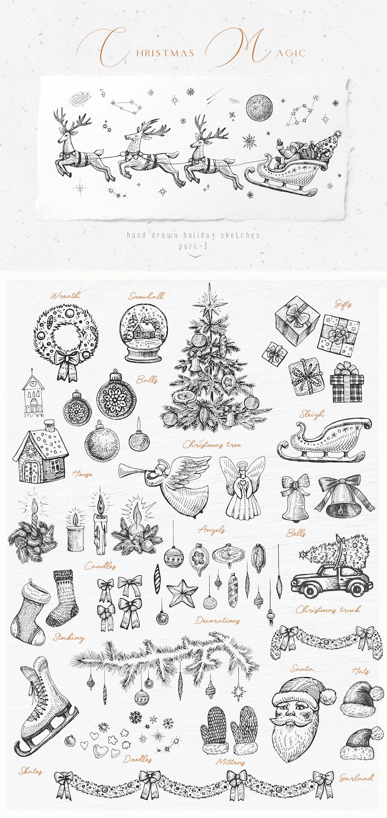 Christmas Png Bundle With Vector Digital Images - Christmas Clipart ...