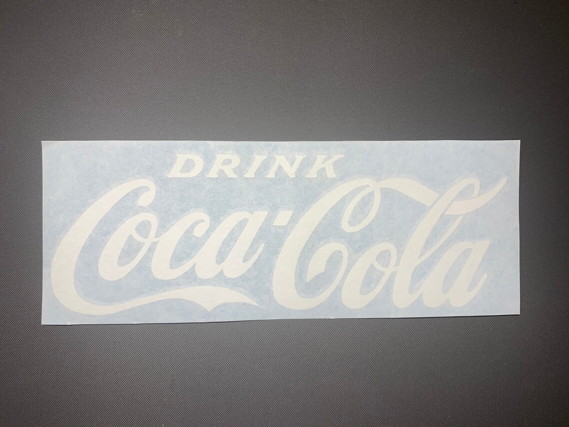 Vintage Style Coca-cola Decal. ASSORTED SIZE White or Red. - Etsy