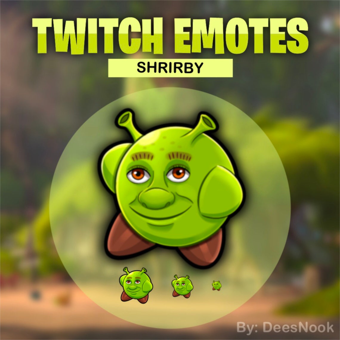TWITCH/DISCORD EMOTE Shrek Kirby Cursed / Streaming Emote - Etsy