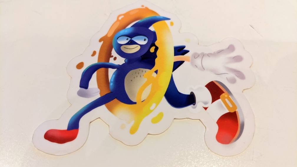 Meme SANIC Transparent Vinyl Sticker - Etsy