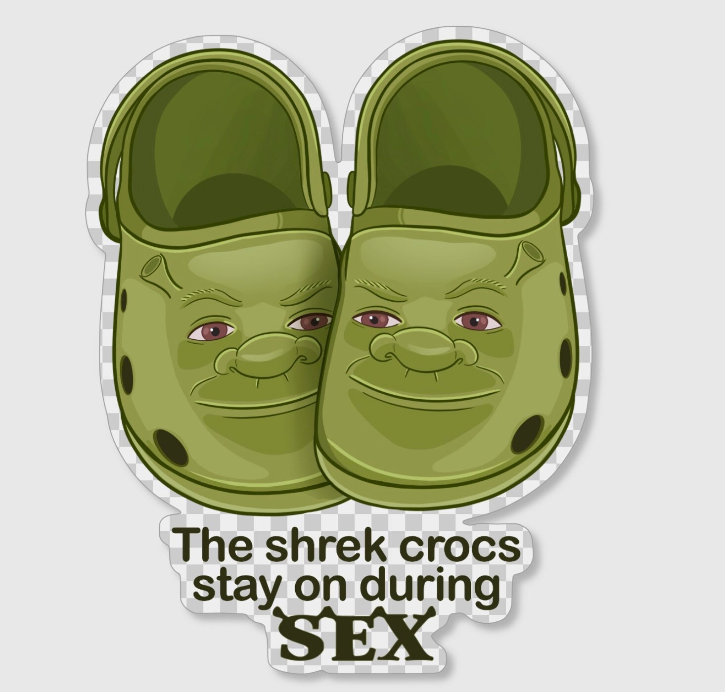Cursed Shrek Crocs Decal Vinyl Sticker - Etsy