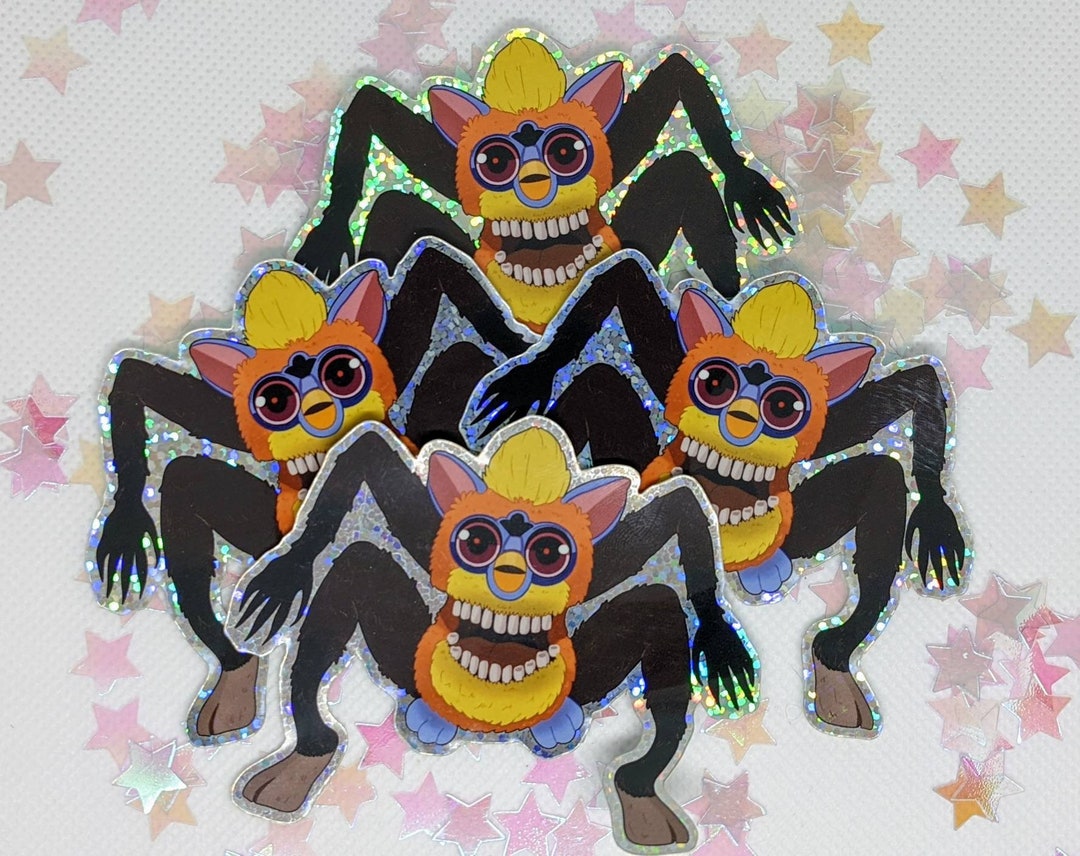 Furby Cursed Holographic Sticker Horror Cute Sticker - Etsy