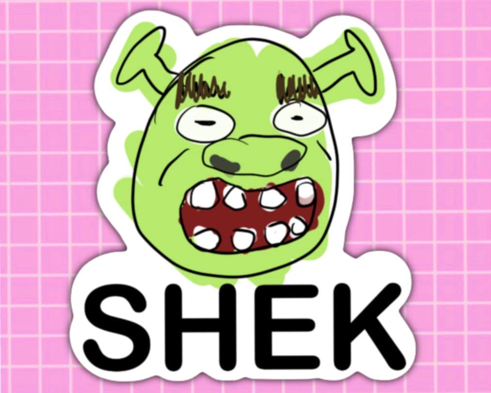 Cursed Shrek SHEK Meme Vinyl Decal Sticker - Etsy