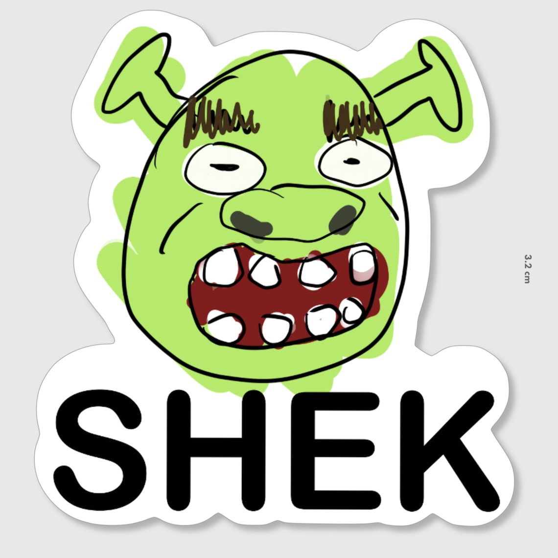 Cursed Shrek SHEK Meme Vinyl Decal Sticker - Etsy