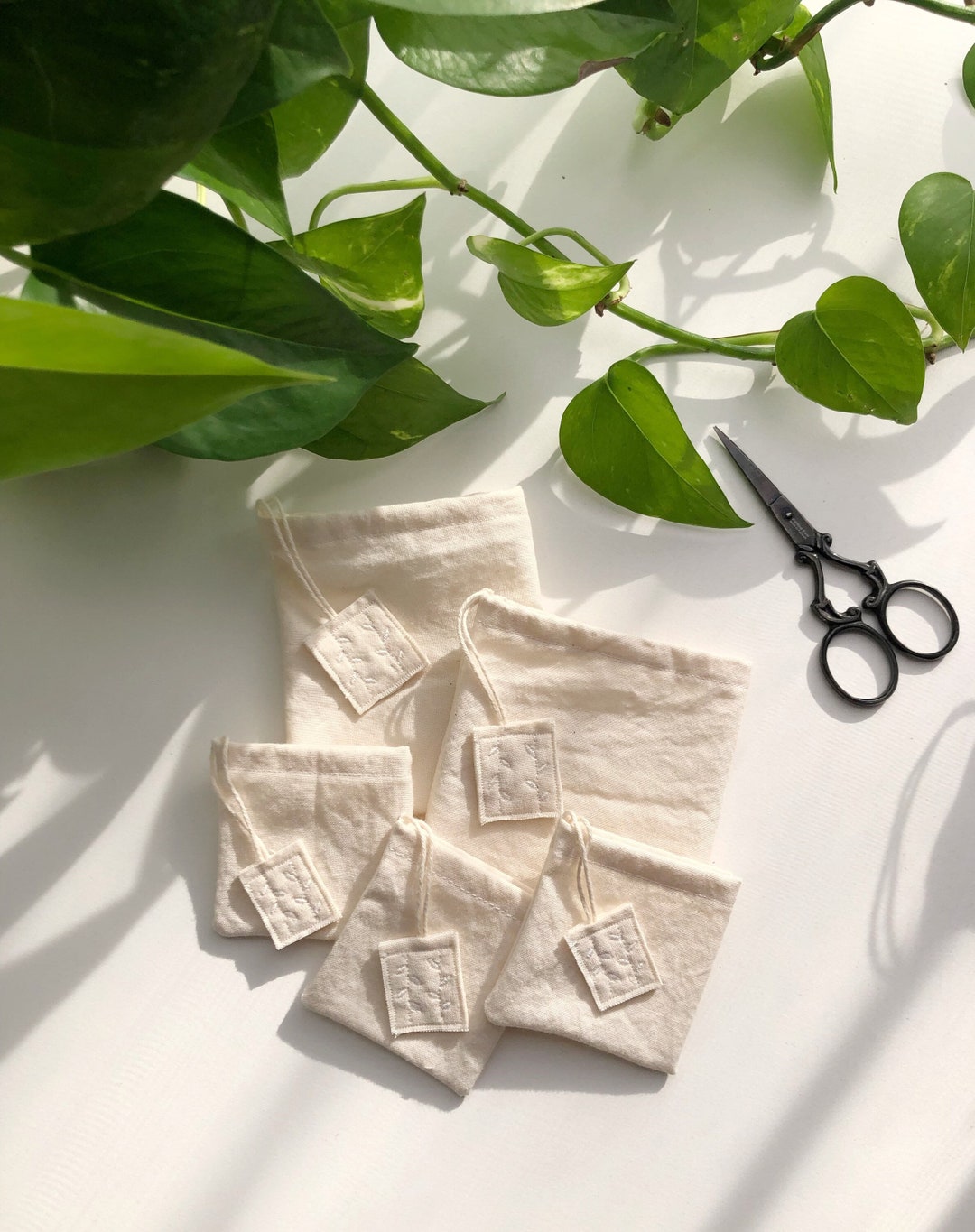 Reusable Tea Bag Bundle | Organic Unbleached Cotton - Etsy