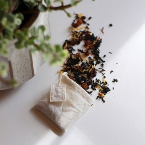 Reusable Tea Bags | Unbleached Organic Cotton - Etsy