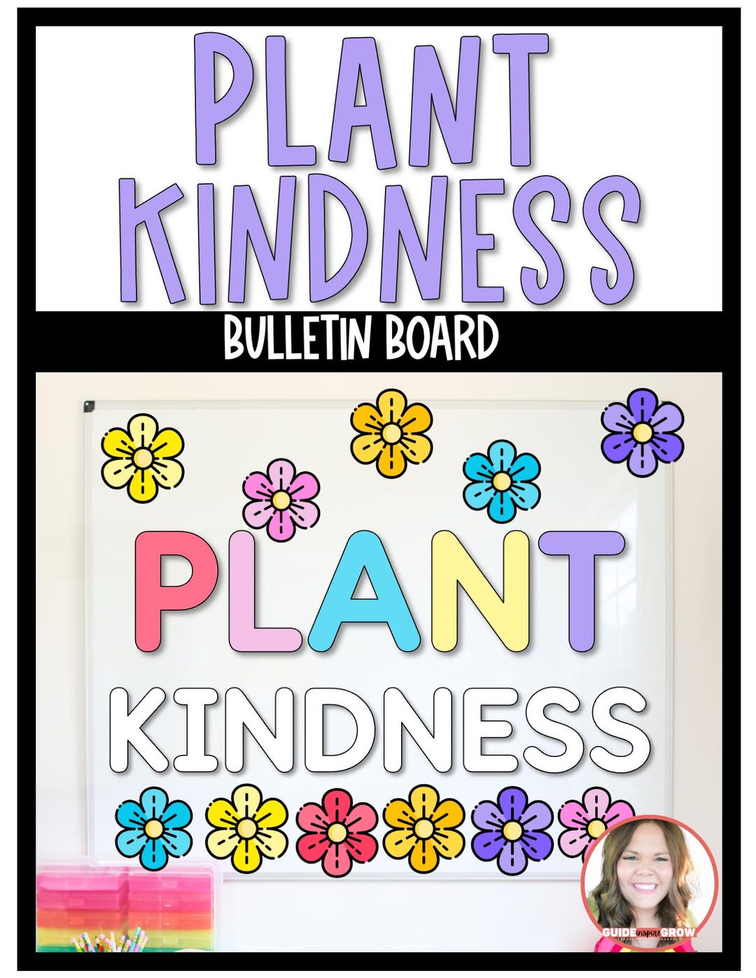 Plant Kindness Bulletin Board – Classroom Decor – Editable Name Tags - Etsy