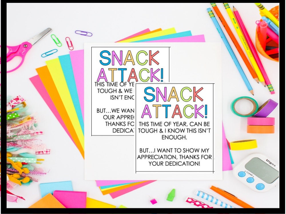 Snack Gift Tag - Etsy