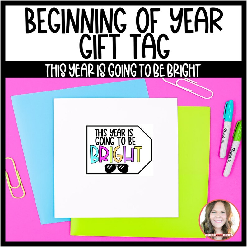 Back to School Gift Tag | BRIGHT - Etsy
