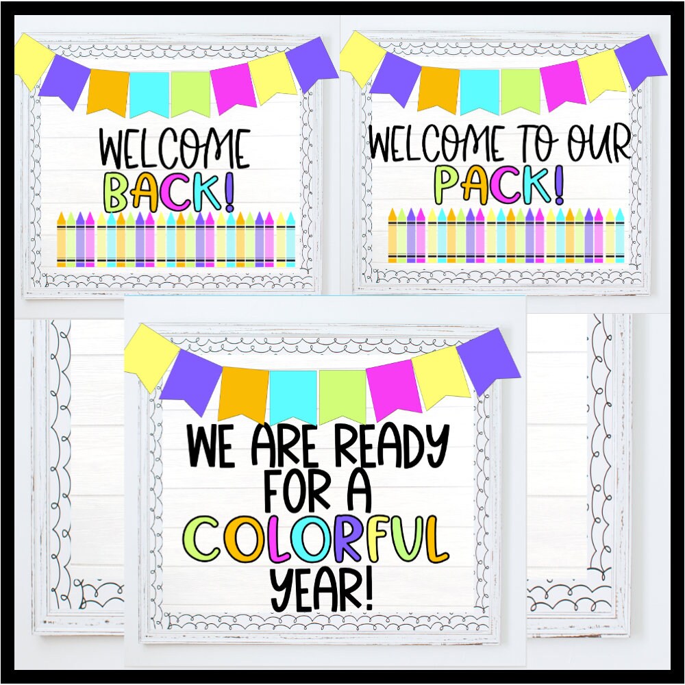 Back to School Bulletin Board | Colorful Year - Etsy