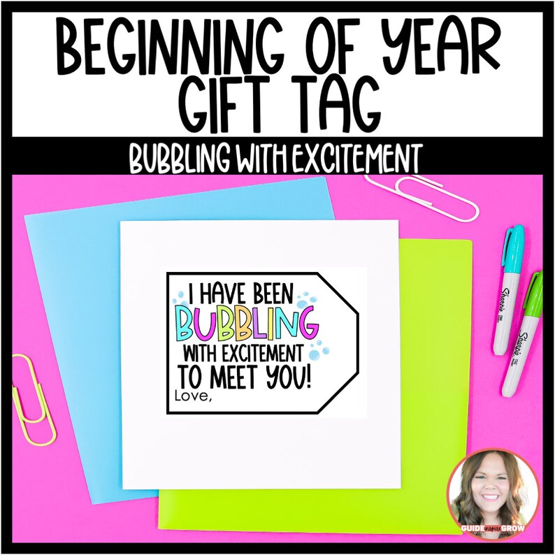 Back to School Gift Tag | Bubbling With Excitement - Etsy