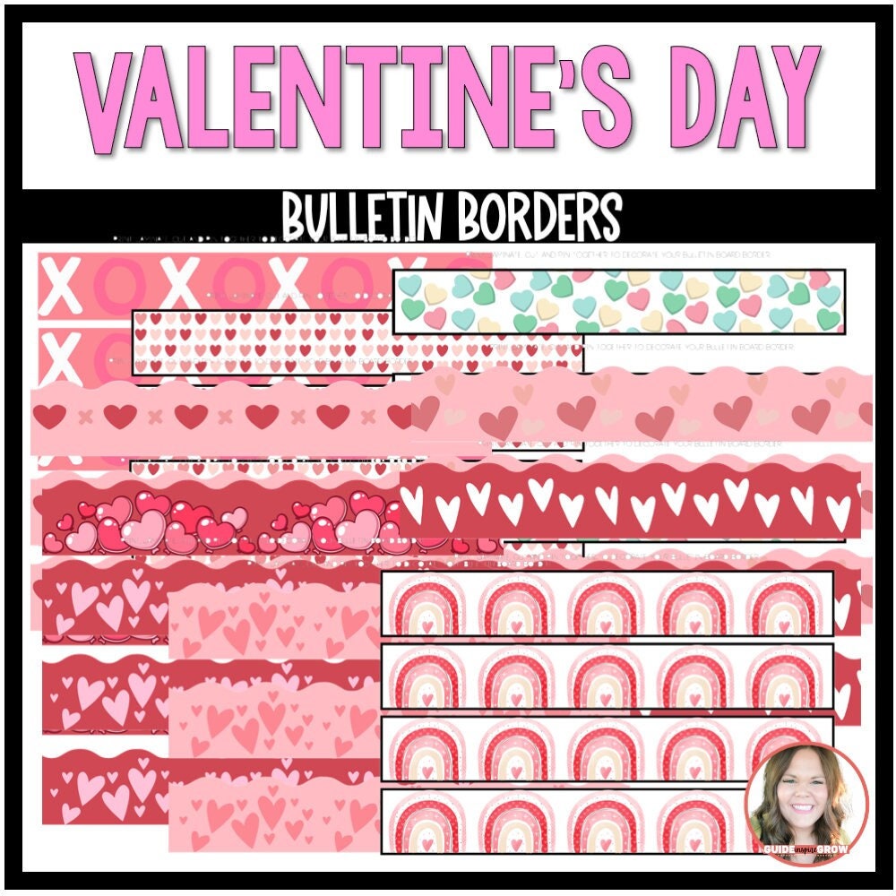 Bulletin Board Printable Border | Valentine's Day - Etsy