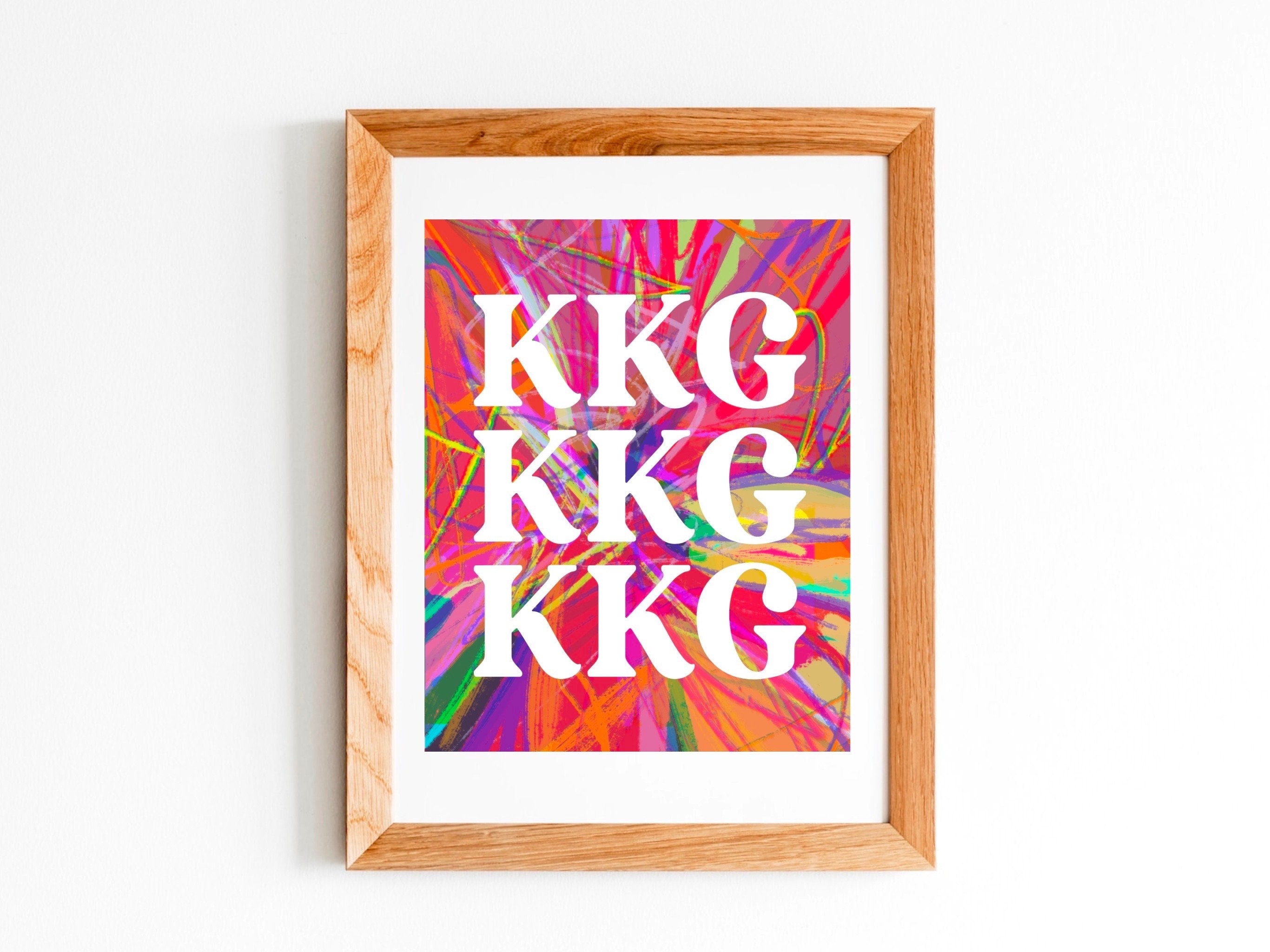 KAPPA POSTER KKG - Kappa Dorm Poster - Wall Art - Bright Color Dorm Art ...