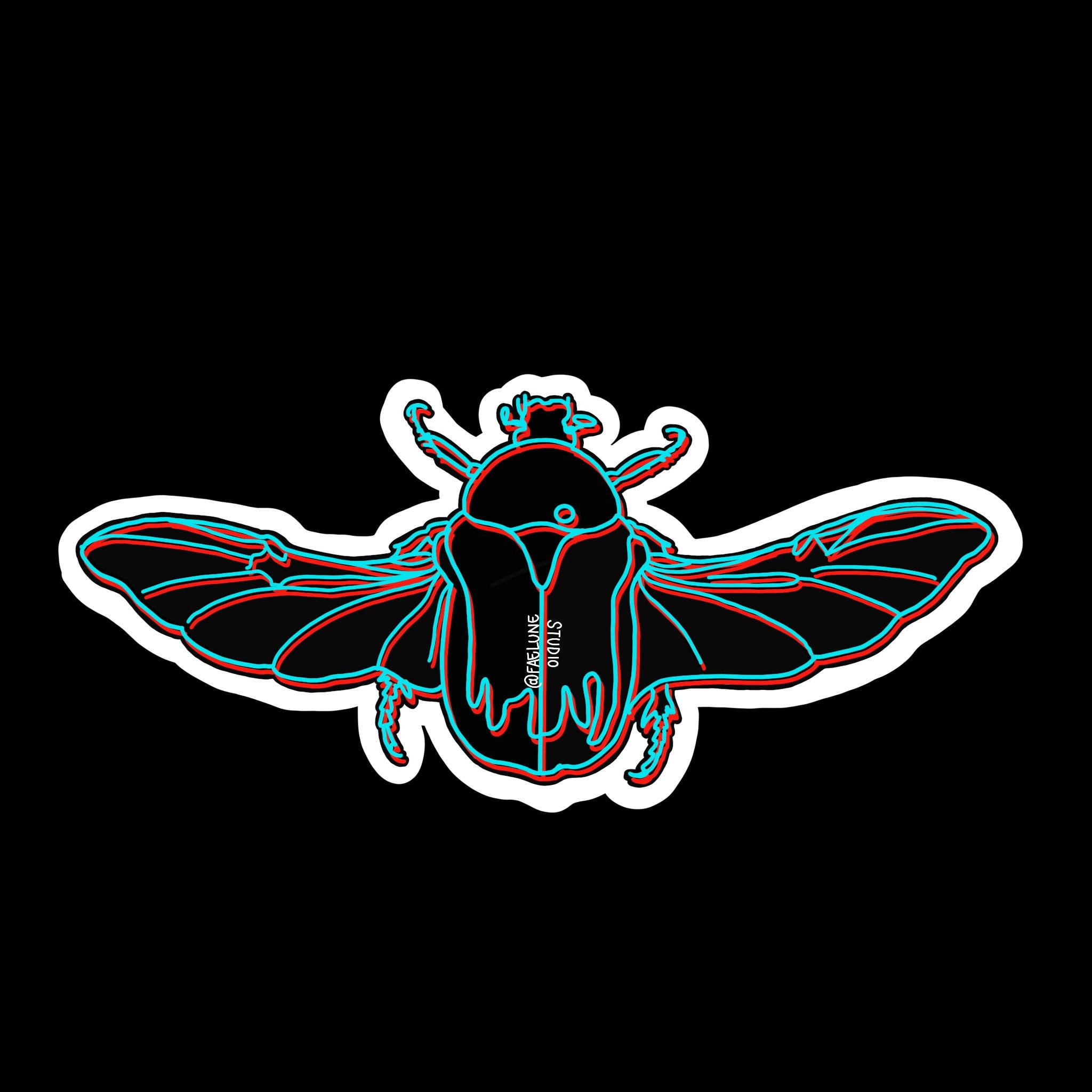 Beetle bug sticker scarab sticker waterproof sticker | Etsy