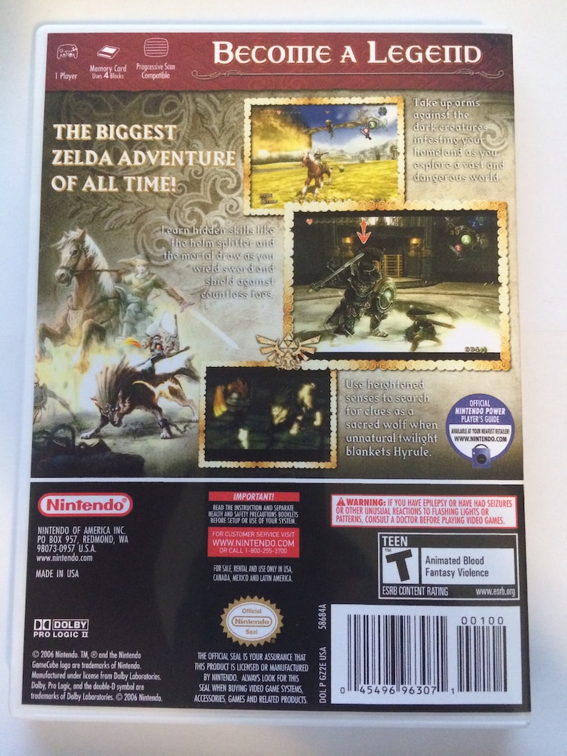 The Legend of Zelda Twilight Princess Gamecube Replacement Case No Game ...