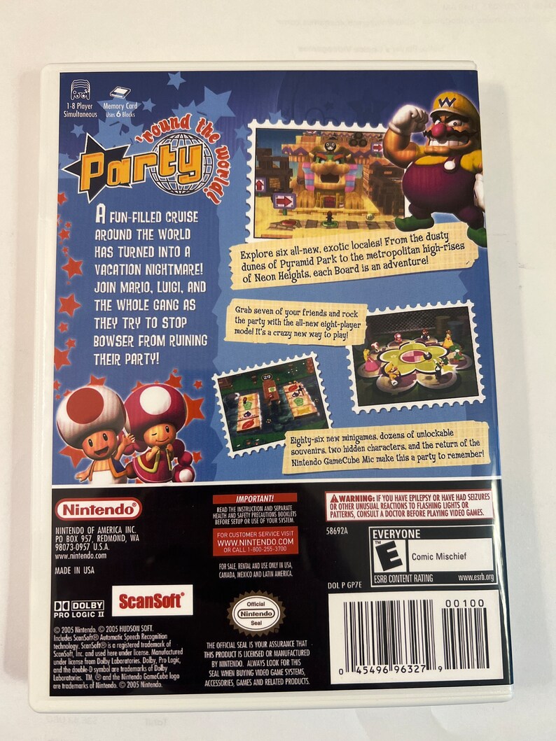 Mario Party 7 - Nintendo Gamecube - Replacement Case - No Game - Etsy