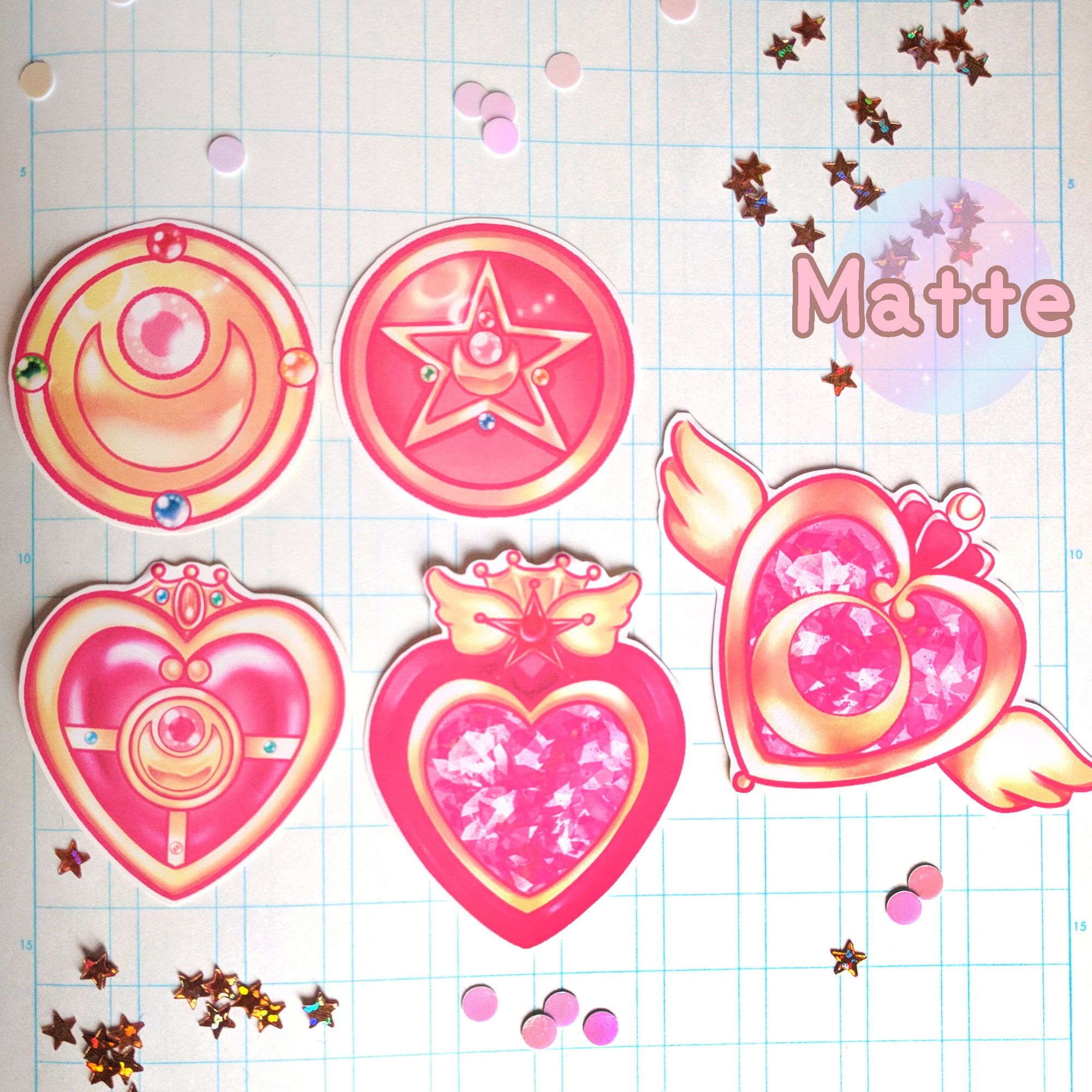 Magical Girl Compact Stickers Singles & Sets Anime-themed | Etsy