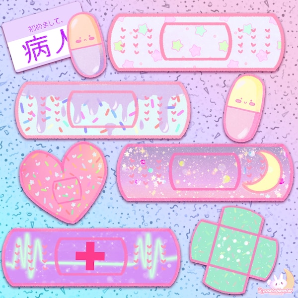 Love and Care Menhera Sticker Sheet - Etsy