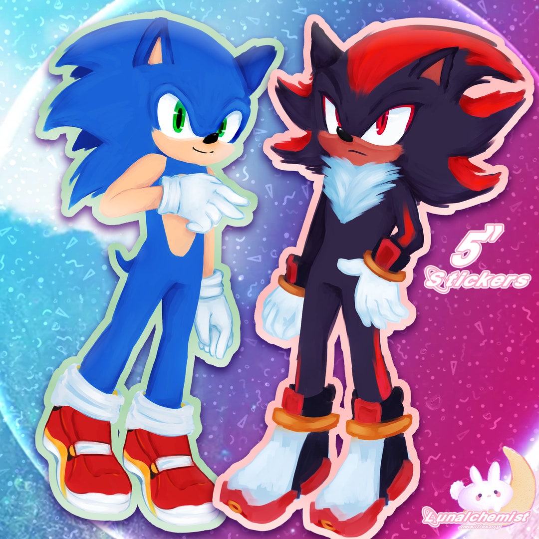 Sonic & Shadow the Hedgehog Stickers - Etsy