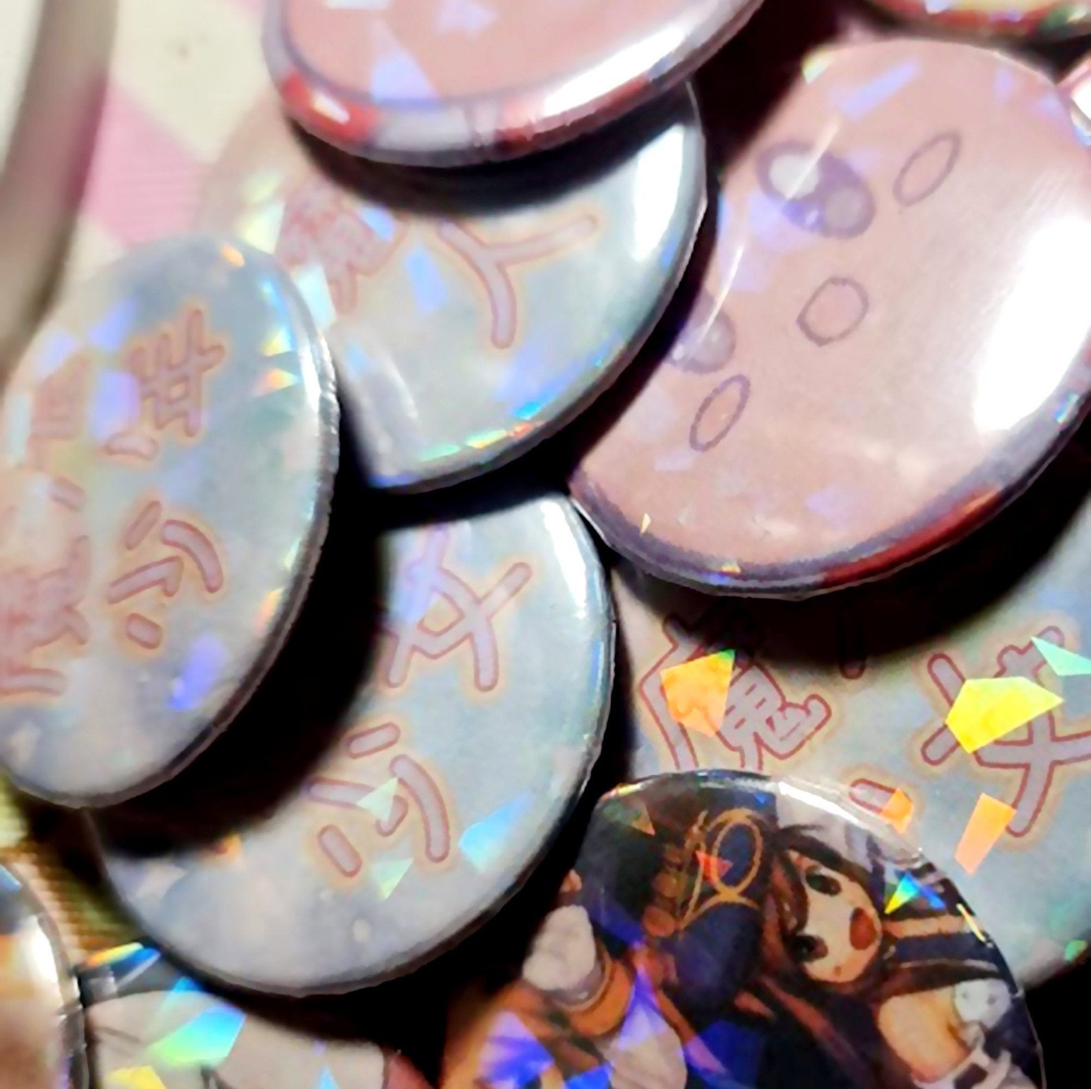 Menhera Bandaid 38mm Holographic Pin Badges | Etsy