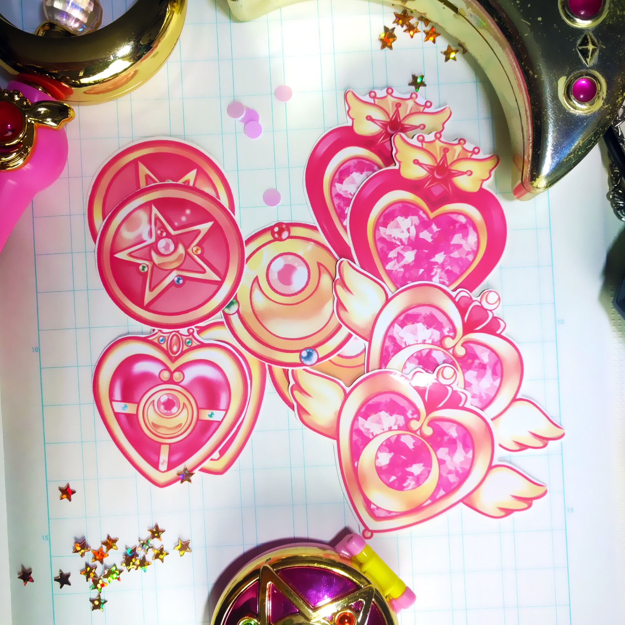 Magical Girl Compact Stickers Singles & Sets Anime-themed | Etsy