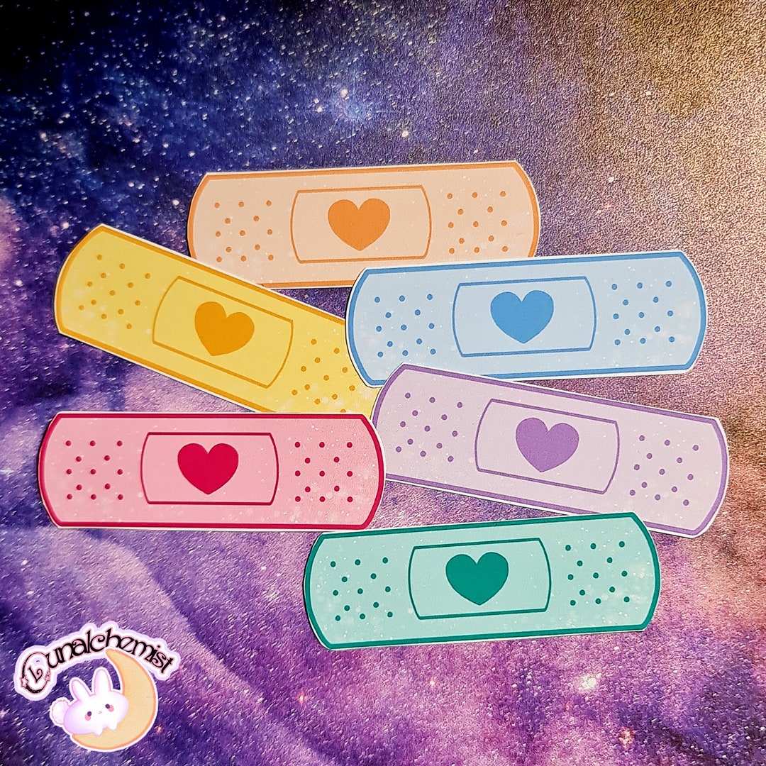 Cute Colourful Plaster Stickers 6pc Set - Etsy UK