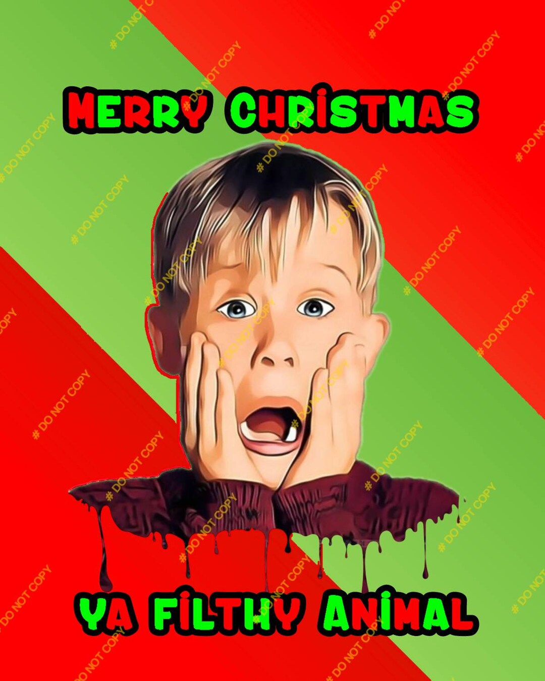 Merry Christmas Ya Filthy Animal-home Alone Christmas - Etsy