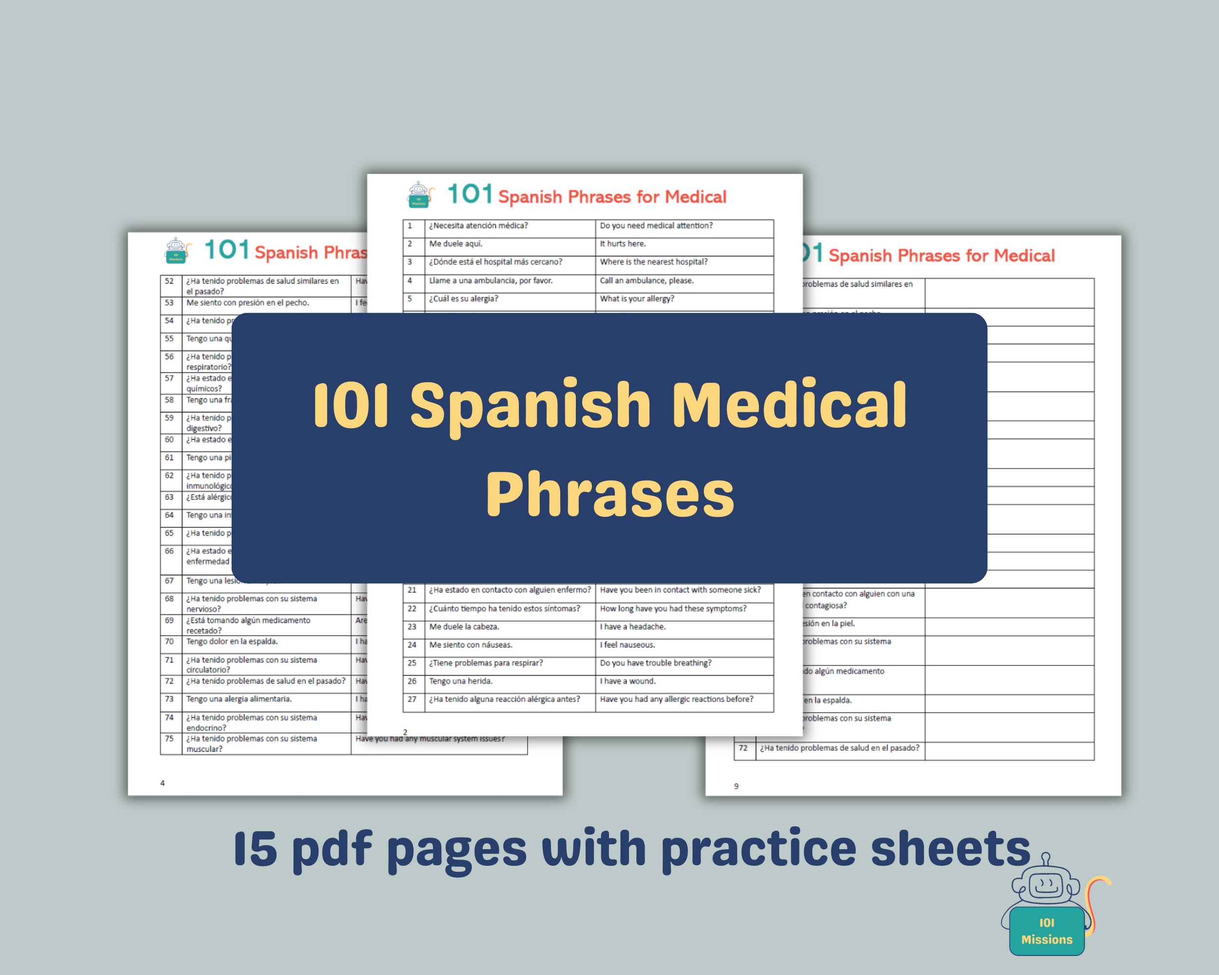 Spanish Medical Phrases | Common Phrases and Vocabulary for Nurses and ...