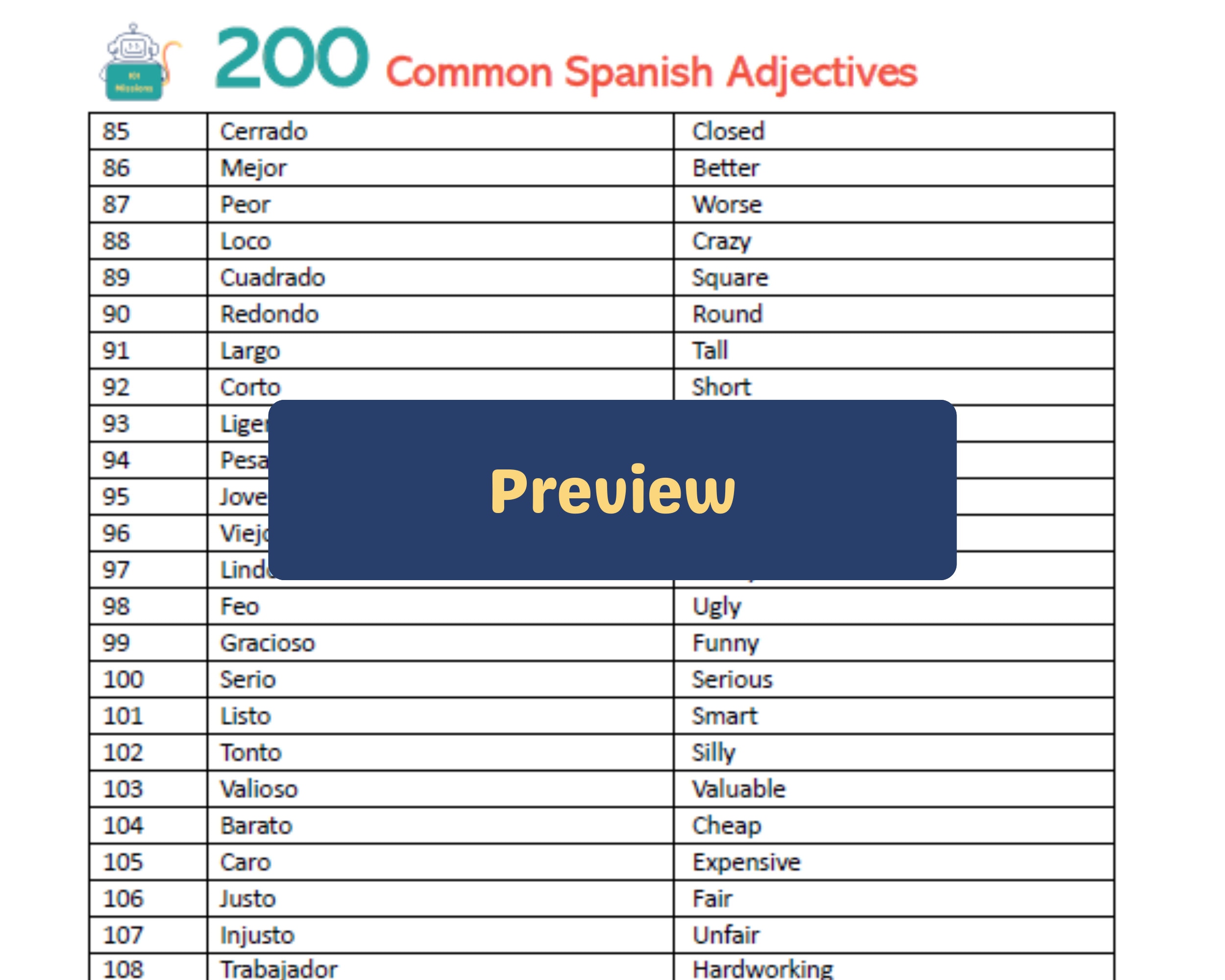 600 Common Spanish Vocabulary Bundle| Spanish Essential Words| Spanish ...