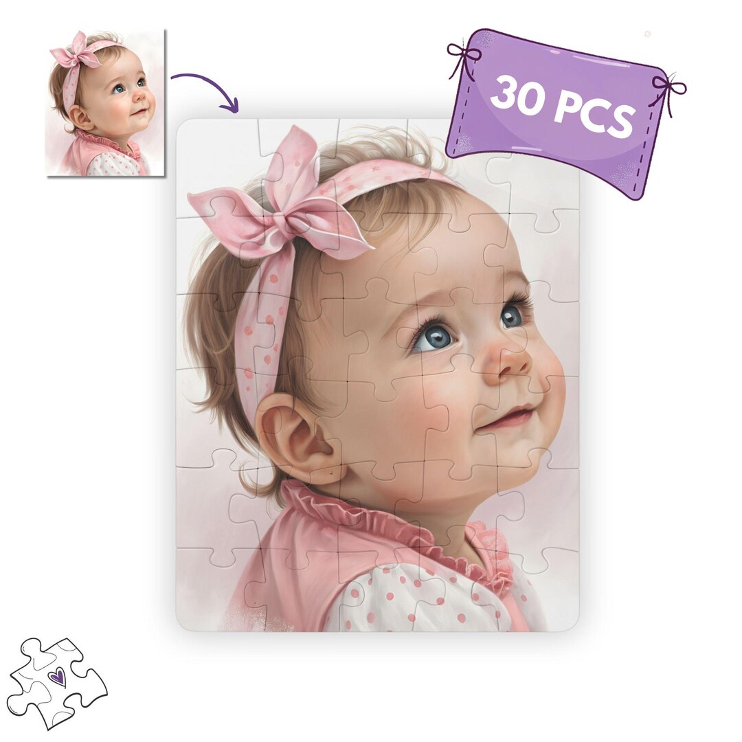 Custom Baby Photo Puzzle: Personalized Keepsake Gift, 30 Piece - Etsy