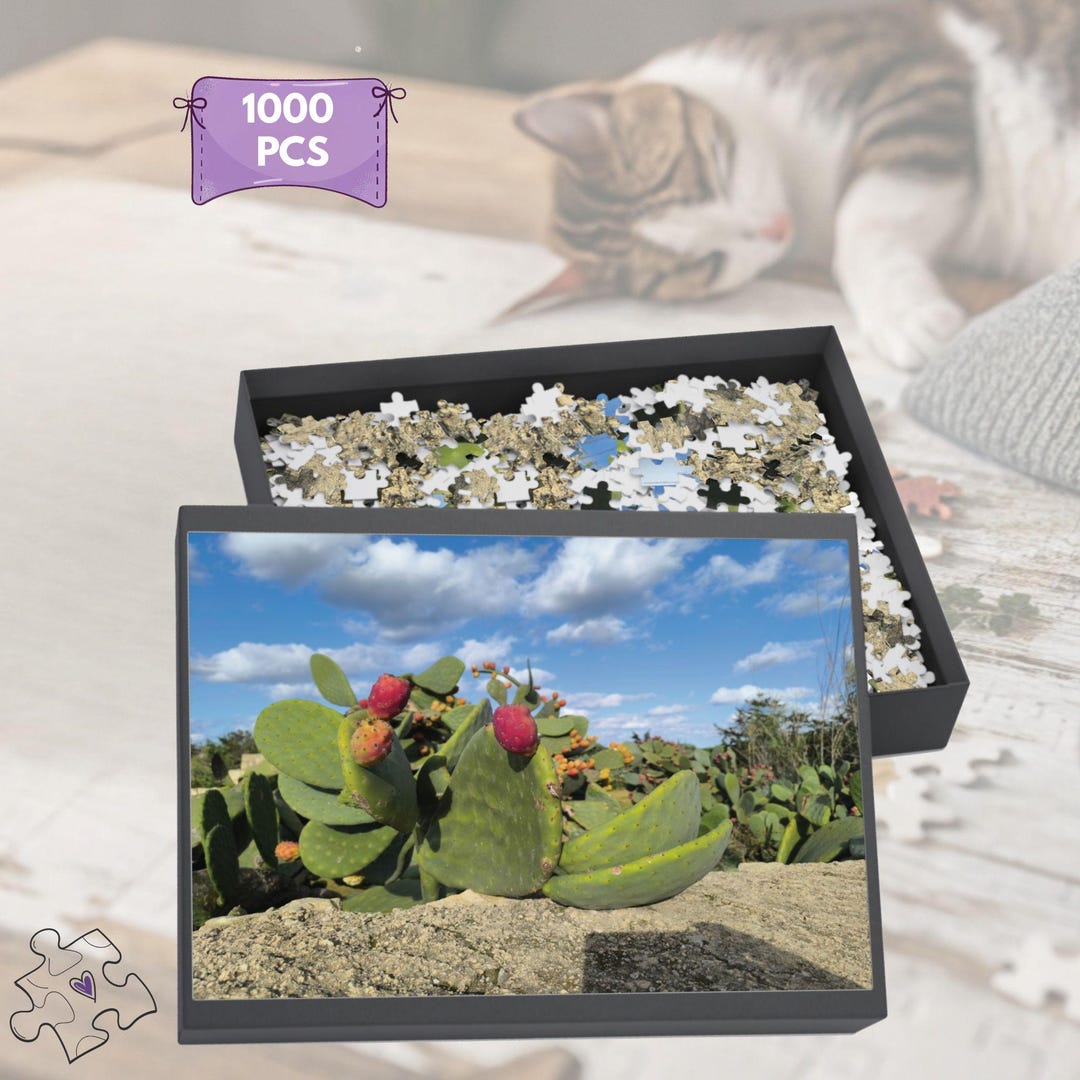 Mediterranean Nature Jigsaw (1000 Piece), Maltese Prickly Pear Puzzle ...