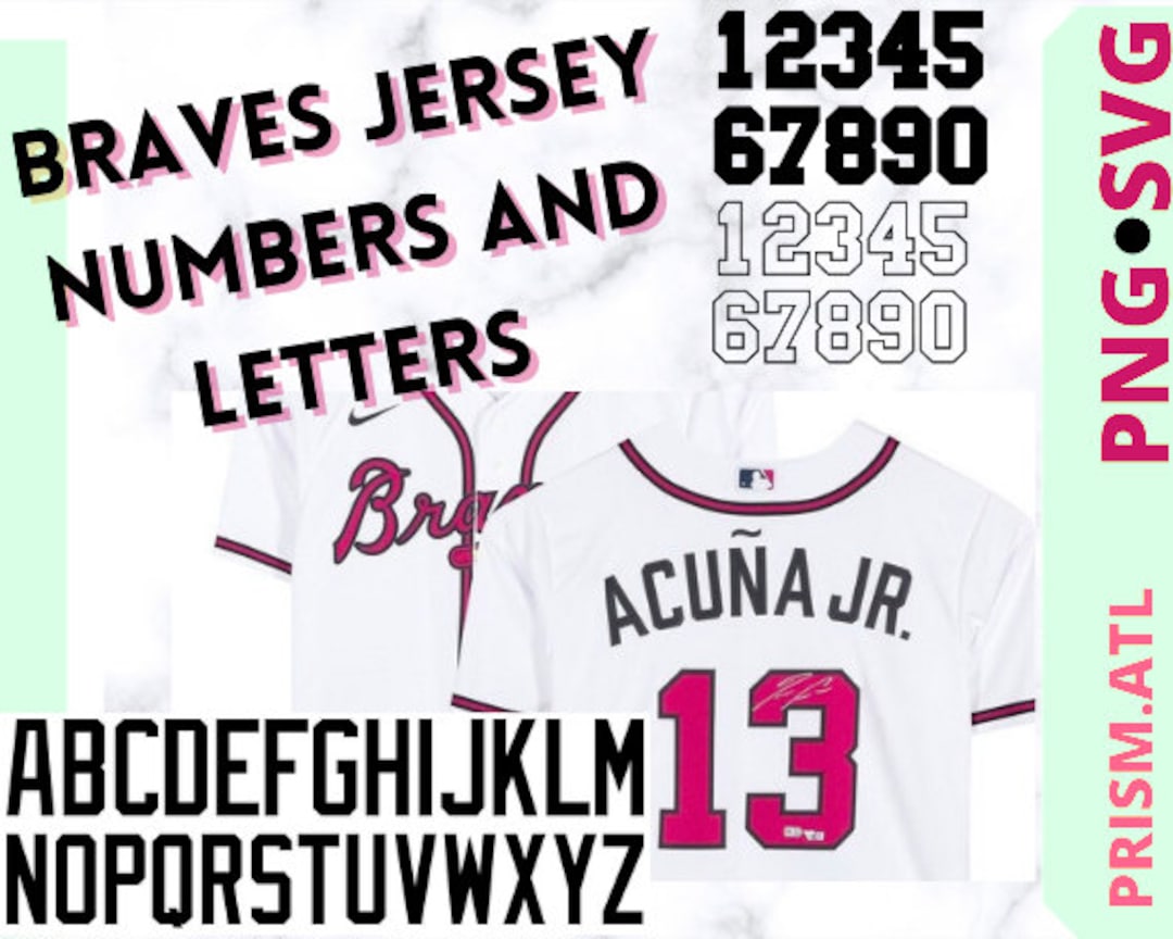 Braves Jersey Numbers and Letters Png Svg | Jersey Number SVG & PNG ...