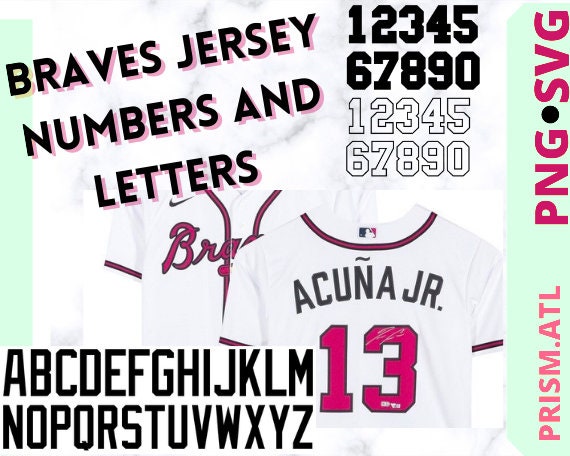 Braves Jersey Numbers and Letters Png Svg | Jersey Number SVG & PNG ...